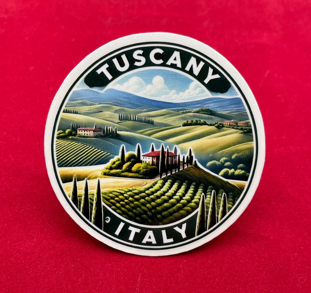 Tuscany, Italy, Stickers, Weatherproof Sticker, Travel Journal ...