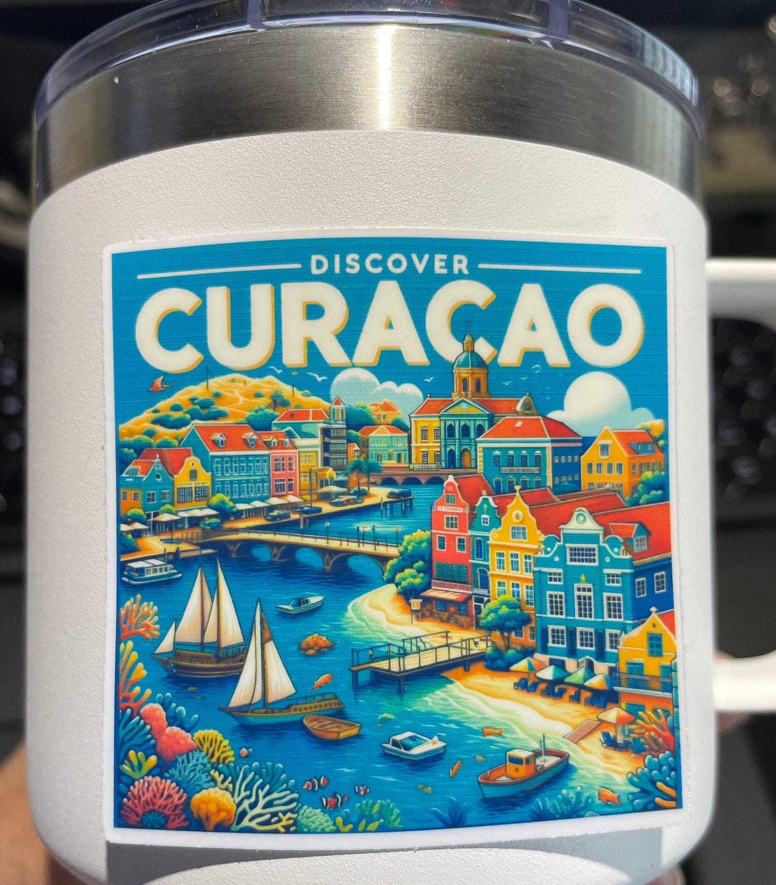 Curacao, Stickers, Weatherproof Sticker, Travel Journal, Suitcase ...