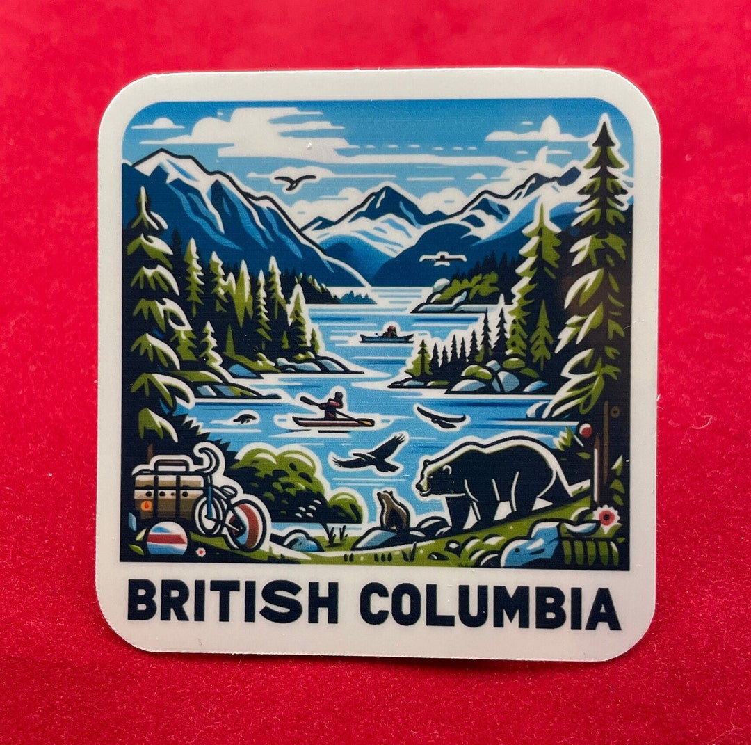 British Columbia, Stickers, Weatherproof Sticker, Travel Journal ...