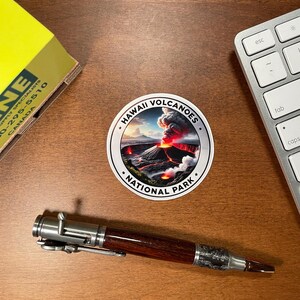 Hawaii Volcanoes, National Park, Stickers, Weatherproof Sticker, Travel ...