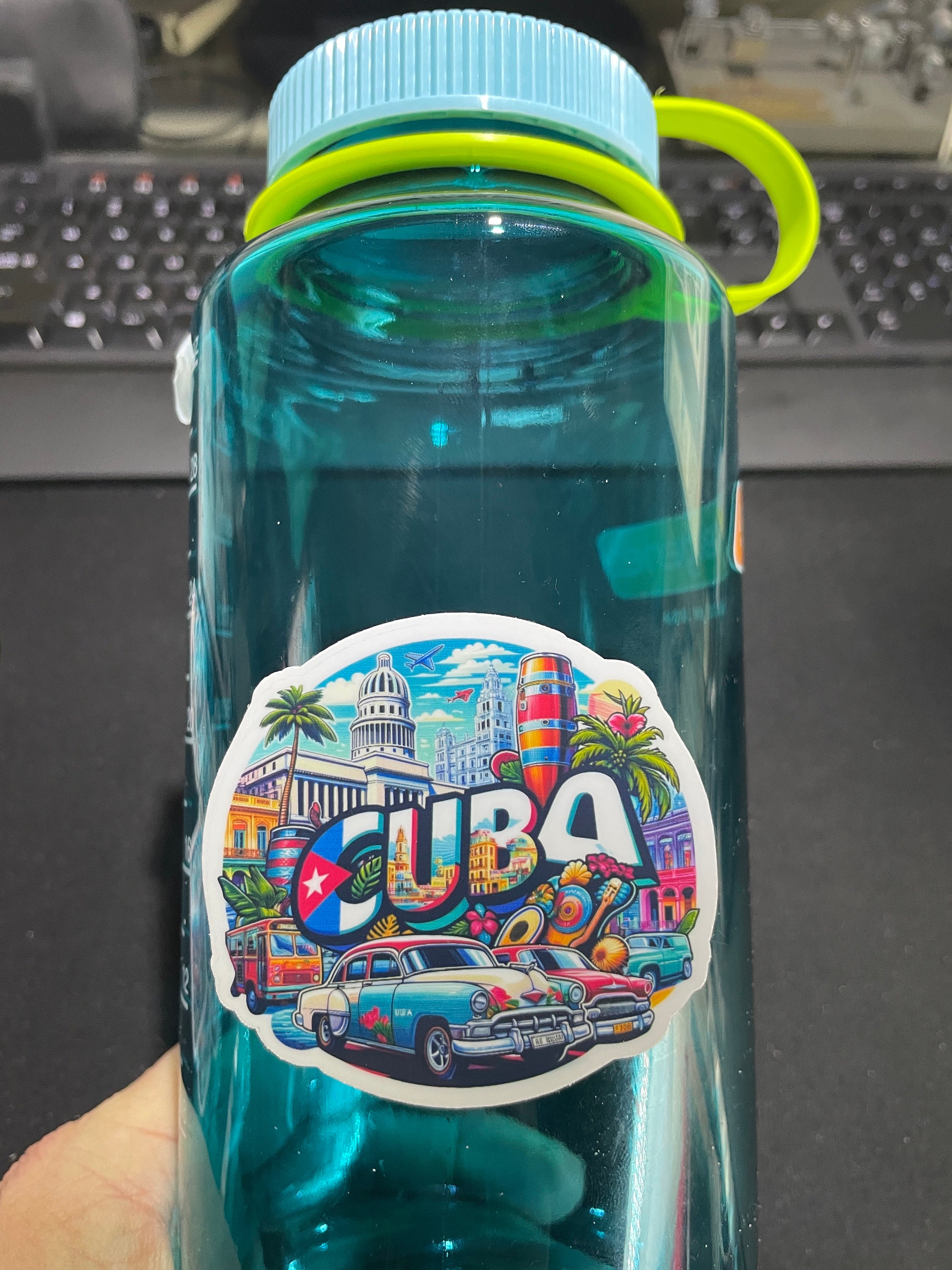 Cuba Travel Sticker // Cuban Decal for Suitcase, Laptop, Car or Water ...