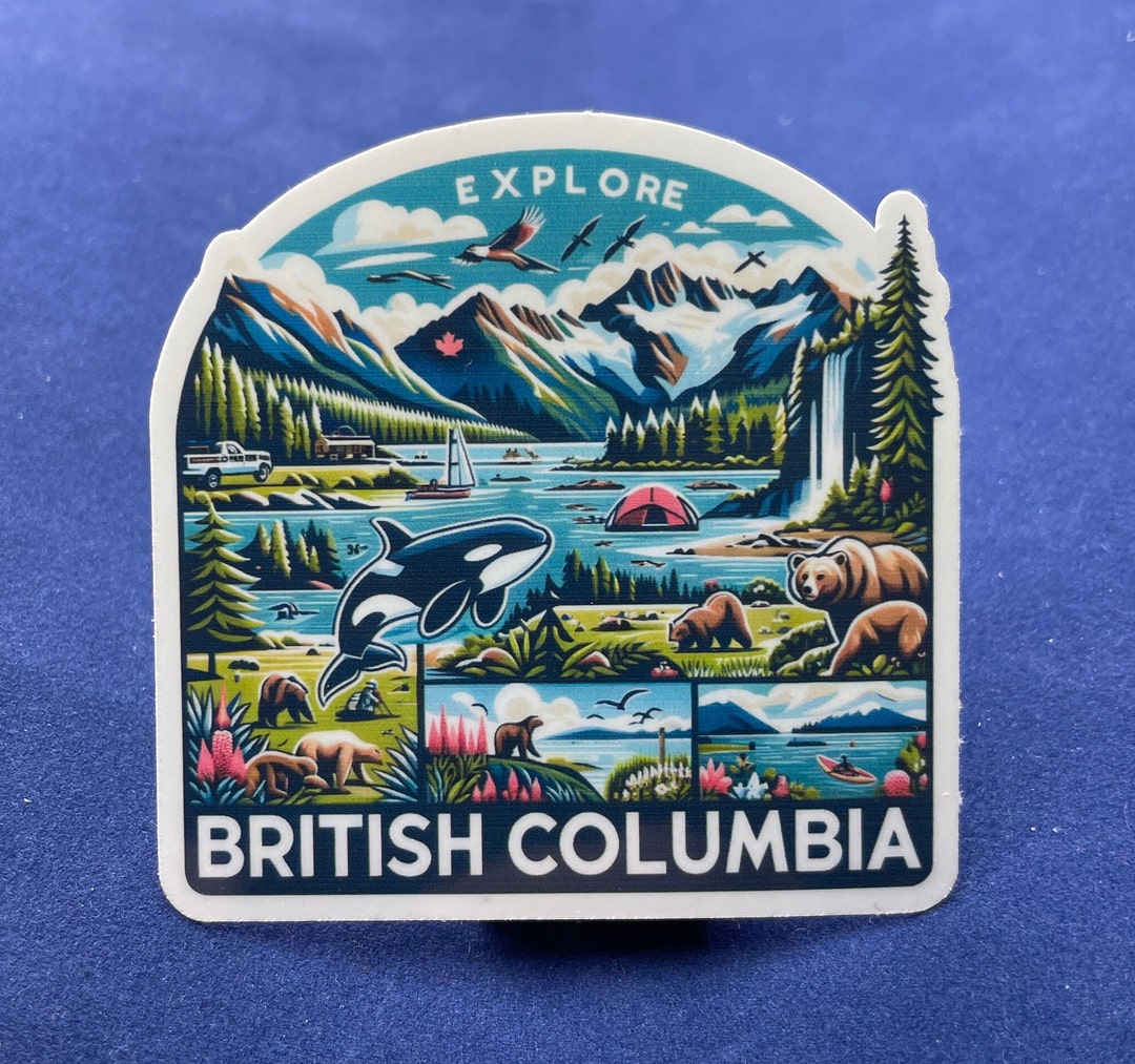 British Columbia, Stickers, Weatherproof Sticker, Travel Journal ...