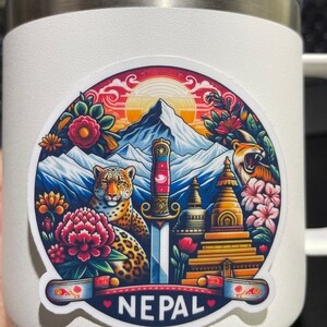 Nepal, Stickers, Weatherproof Sticker, Travel Journal, Suitcase Sticker ...