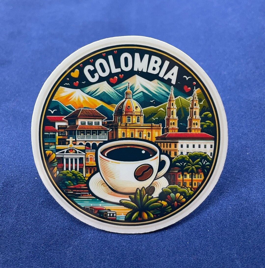 Colombia, Stickers, Weatherproof Sticker, Travel Journal, Suitcase ...