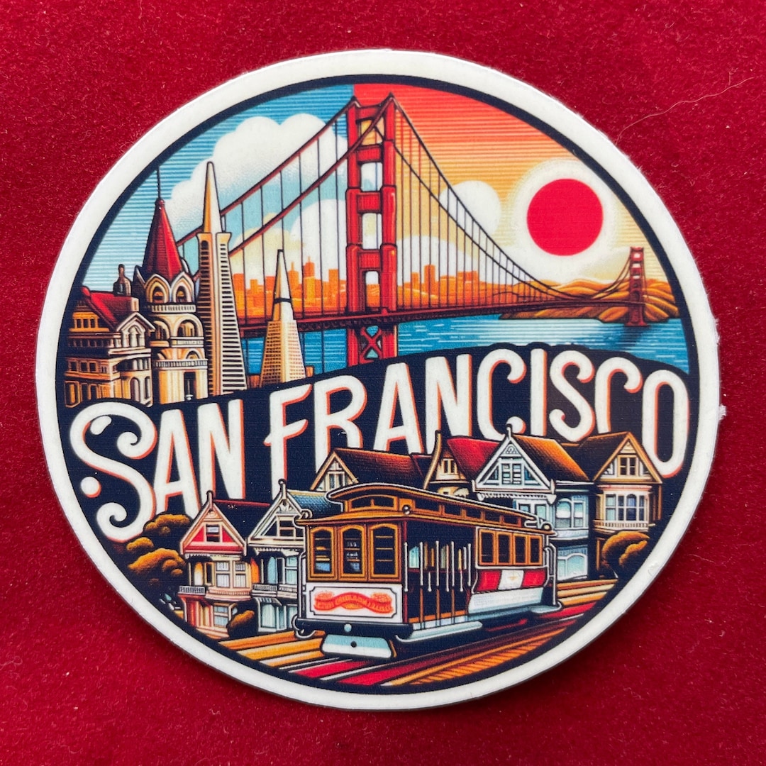 San Francisco | San Francisco Travel | Waterproof Sticker | Travel ...