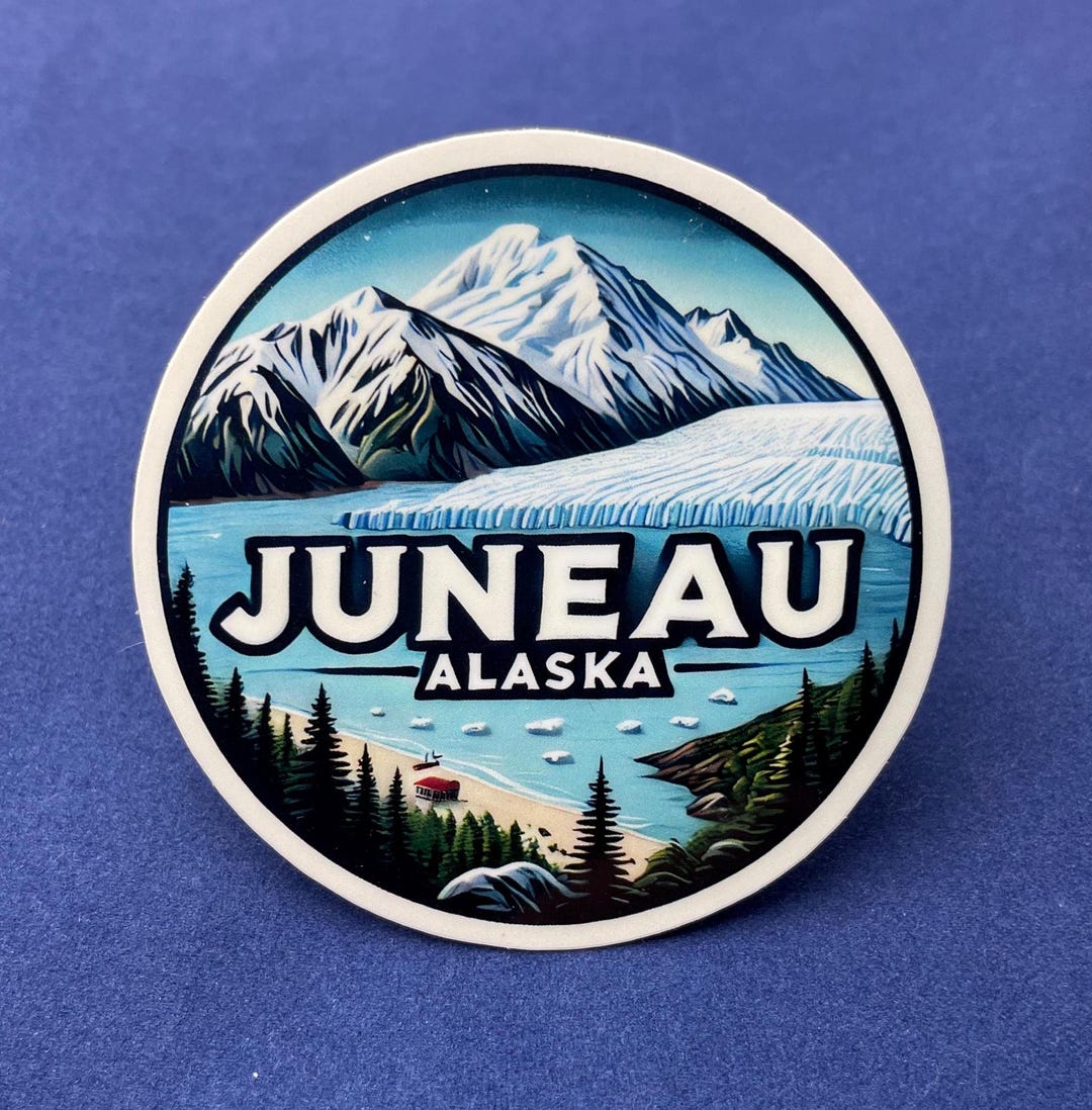 Juneau, Alaska, Stickers, Weatherproof Sticker, Travel Journal ...