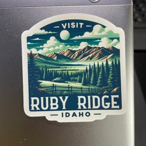 Ruby Ridge, Idaho, Stickers, Weatherproof Sticker, Travel Journal ...