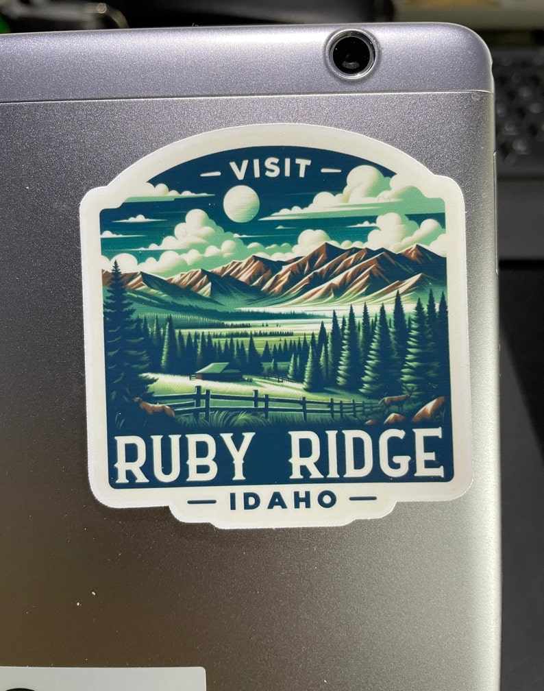 Ruby Ridge, Idaho, Stickers, Weatherproof Sticker, Travel Journal ...