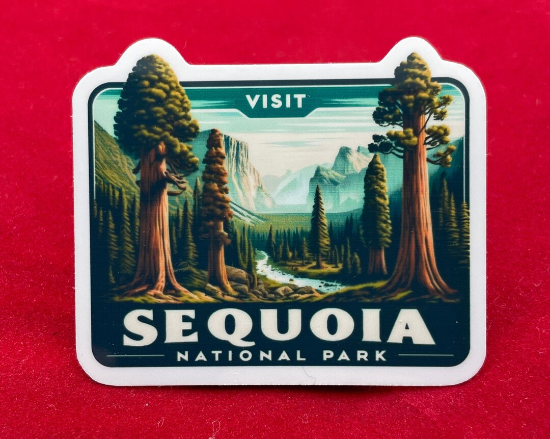 Sequoia, National Park, Stickers, Weatherproof Sticker, Travel Journal, Suitcase Sticker ...