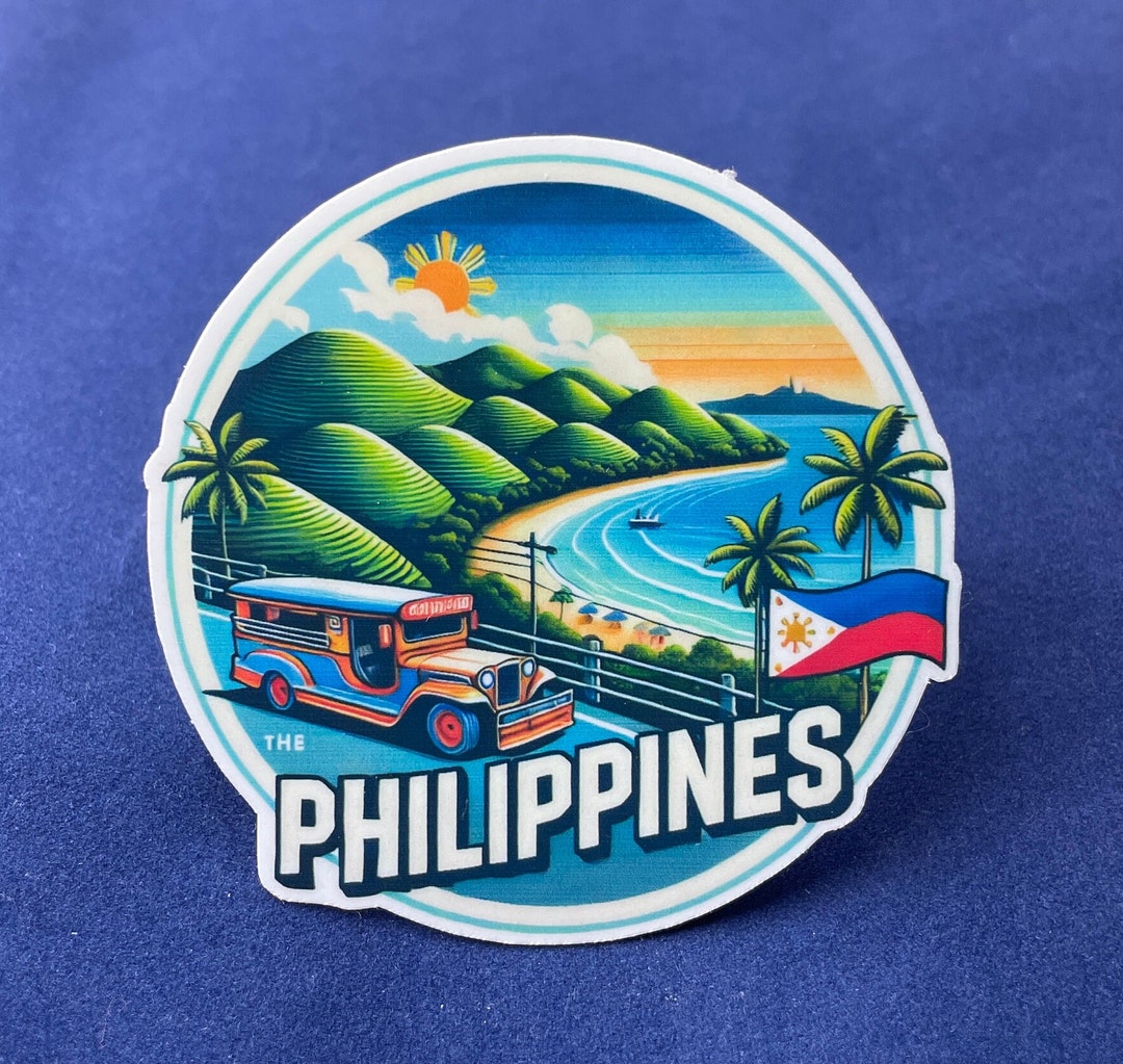 Philippines, Stickers, Weatherproof Sticker, Travel Journal, Suitcase ...
