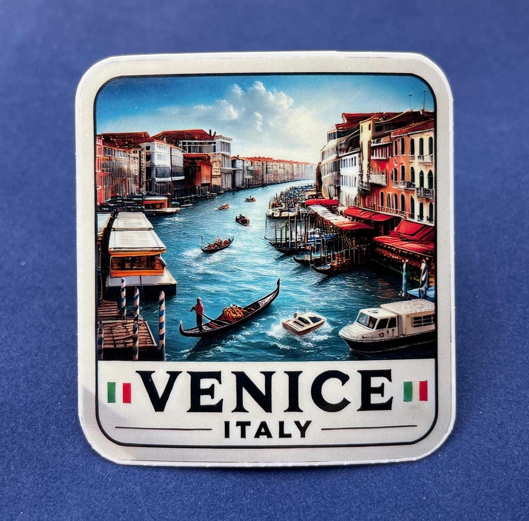 Venice, Italy, Stickers, Weatherproof Sticker, Travel Journal, Suitcase ...