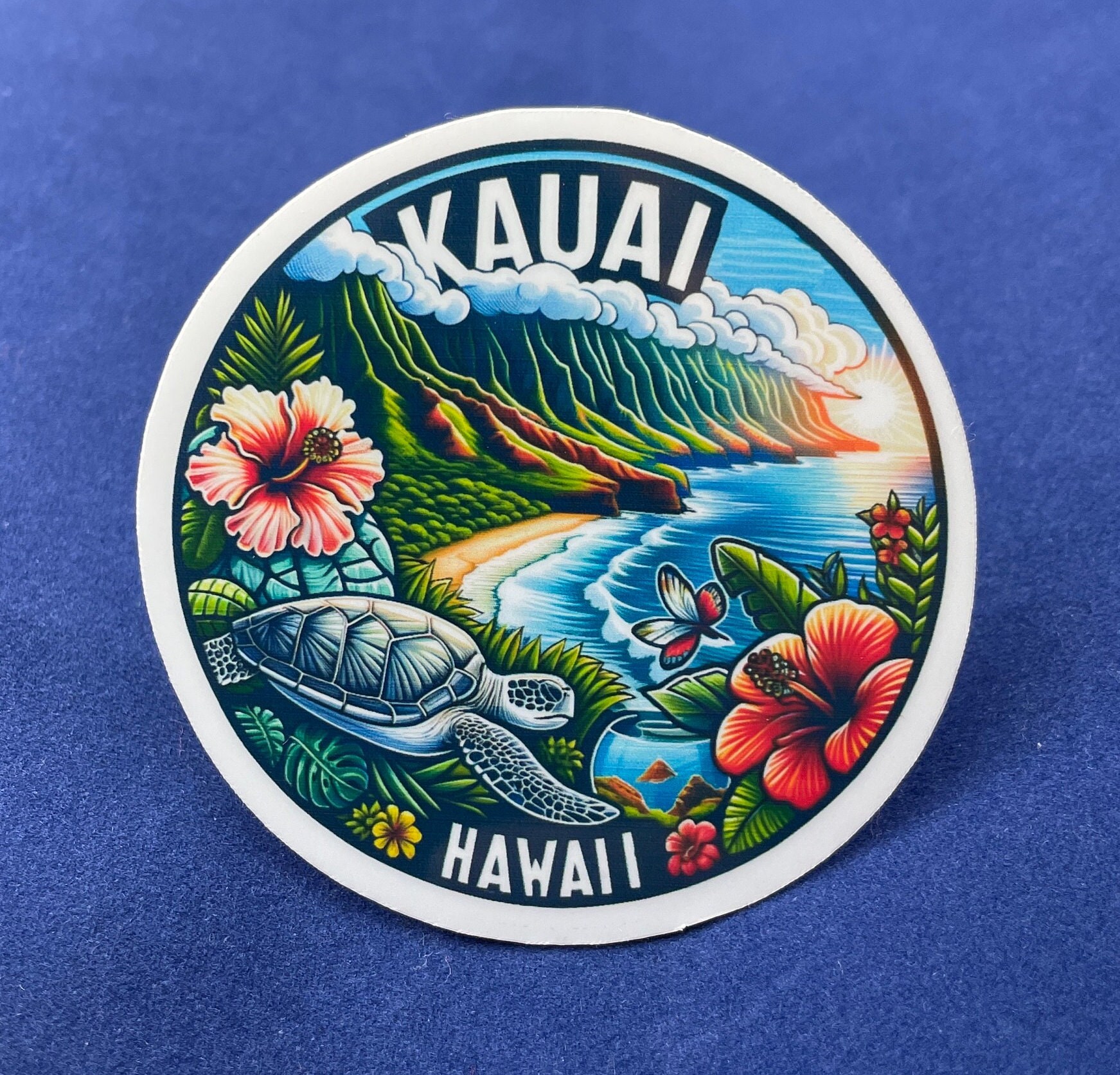 Kauai,hawaii, Stickers, Weatherproof Sticker, Travel Journal, Suitcase ...