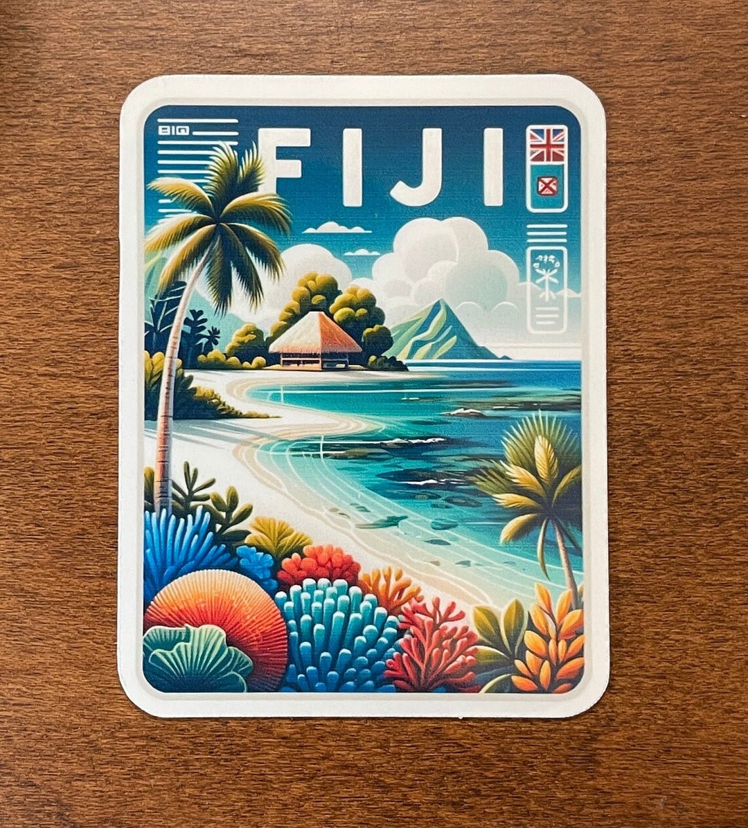 Fiji, Stickers, Travel Journal, Weatherproof Sticker, Boarding Pass ...