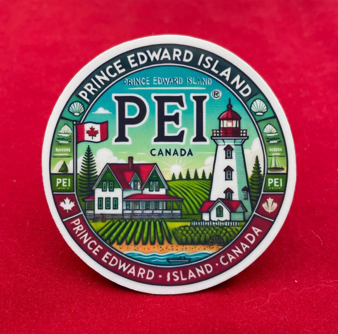 Pei,prince Edward Island, Stickers, Weatherproof Sticker, Travel ...