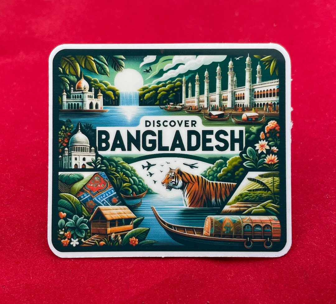 Bangladesh , Stickers, Weatherproof Sticker, Travel Journal, Suitcase ...