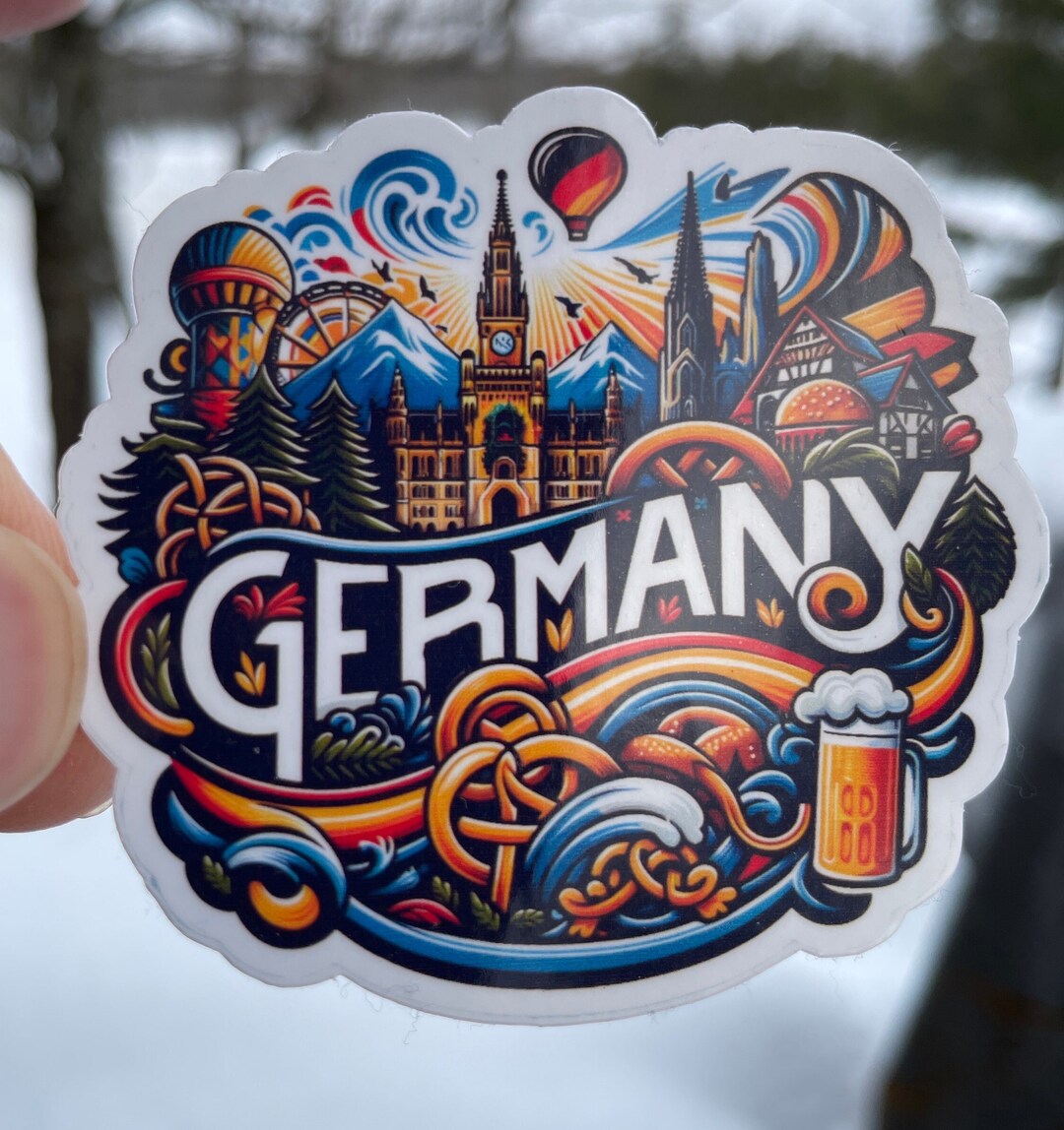 Germany, Stickers, Weatherproof Sticker, Travel Journal, Suitcase ...