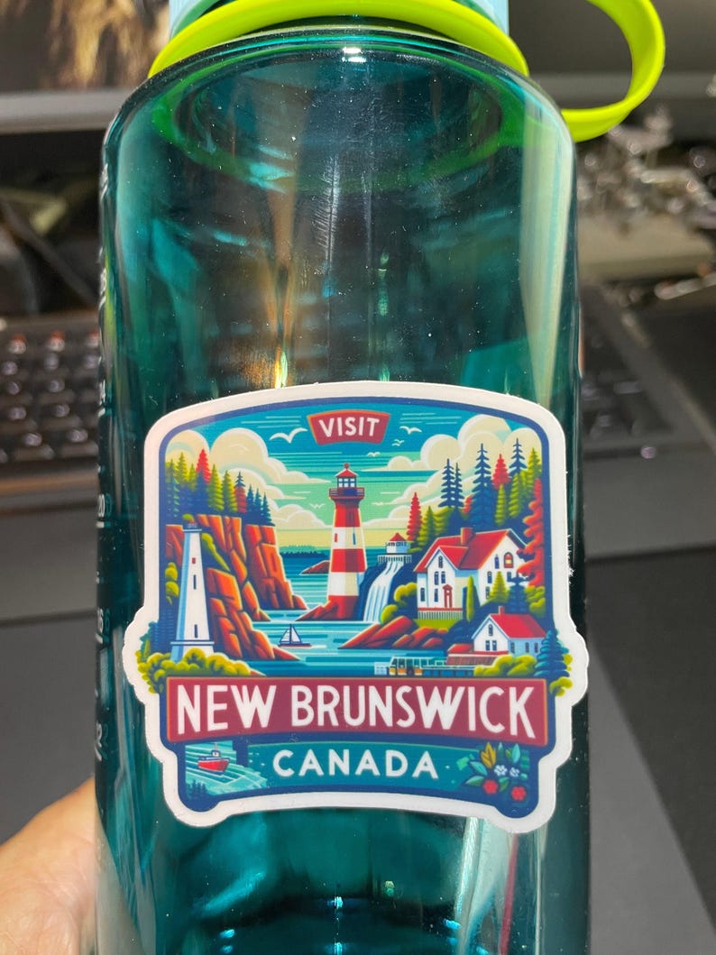 New Brunswick, Canada, Stickers, Weatherproof Sticker, Travel Journal ...