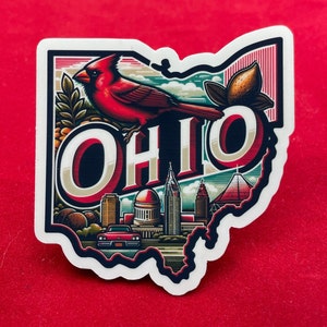 Ohio, Stickers, Weatherproof Sticker, Travel Journal, Suitcase Sticker ...