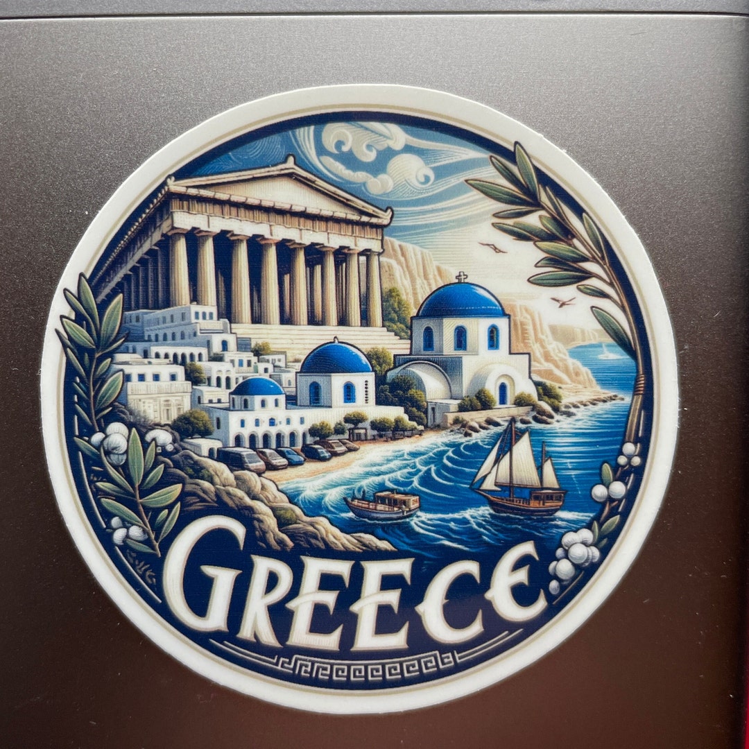 Greece | Greece Travel | Greece Sticker | Waterproof Sticker | Travel ...