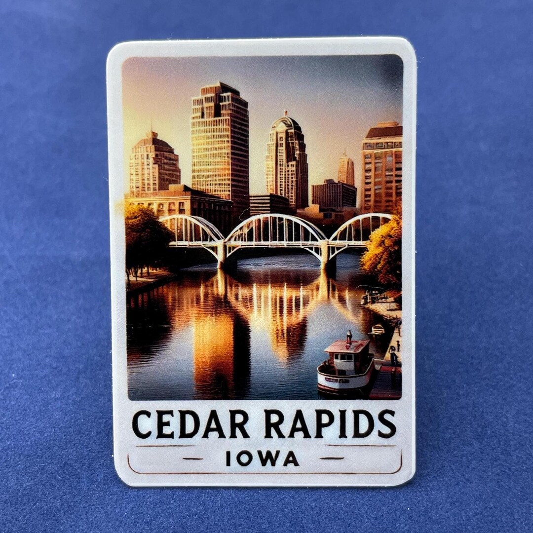 Cedar Rapids, Iowa, Stickers, Weatherproof Sticker, Travel Journal ...