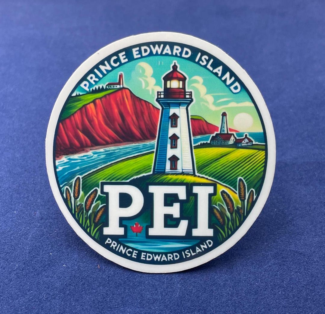 Pei,prince Edward Island, Stickers, Weatherproof Sticker, Travel ...