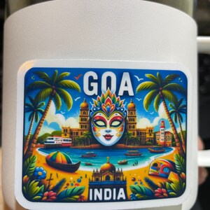 Goa, India, Stickers, Weatherproof Sticker, Travel Journal, Suitcase ...