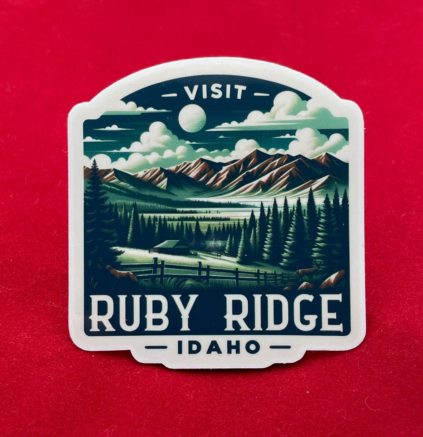 Ruby Ridge, Idaho, Stickers, Weatherproof Sticker, Travel Journal ...