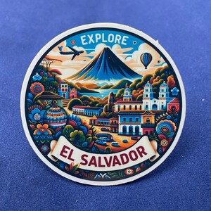 El Salvador, Stickers, Weatherproof Sticker, Travel Journal, Suitcase ...