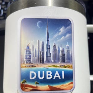 Dubai, Stickers, Weatherproof Sticker, Travel Journal, Suitcase Sticker ...