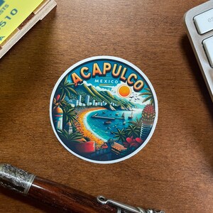 Acapulco, Mexico, Monaco, Stickers, Weatherproof Sticker, Travel ...