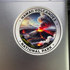 Hawaii Volcanoes, National Park, Stickers, Weatherproof Sticker, Travel ...