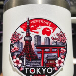 Tokyo, Stickers, Weatherproof Sticker, Travel Journal, Suitcase Sticker ...