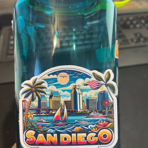 San Diego Stickers Weatherproof Sticker Travel Journal Suitcase