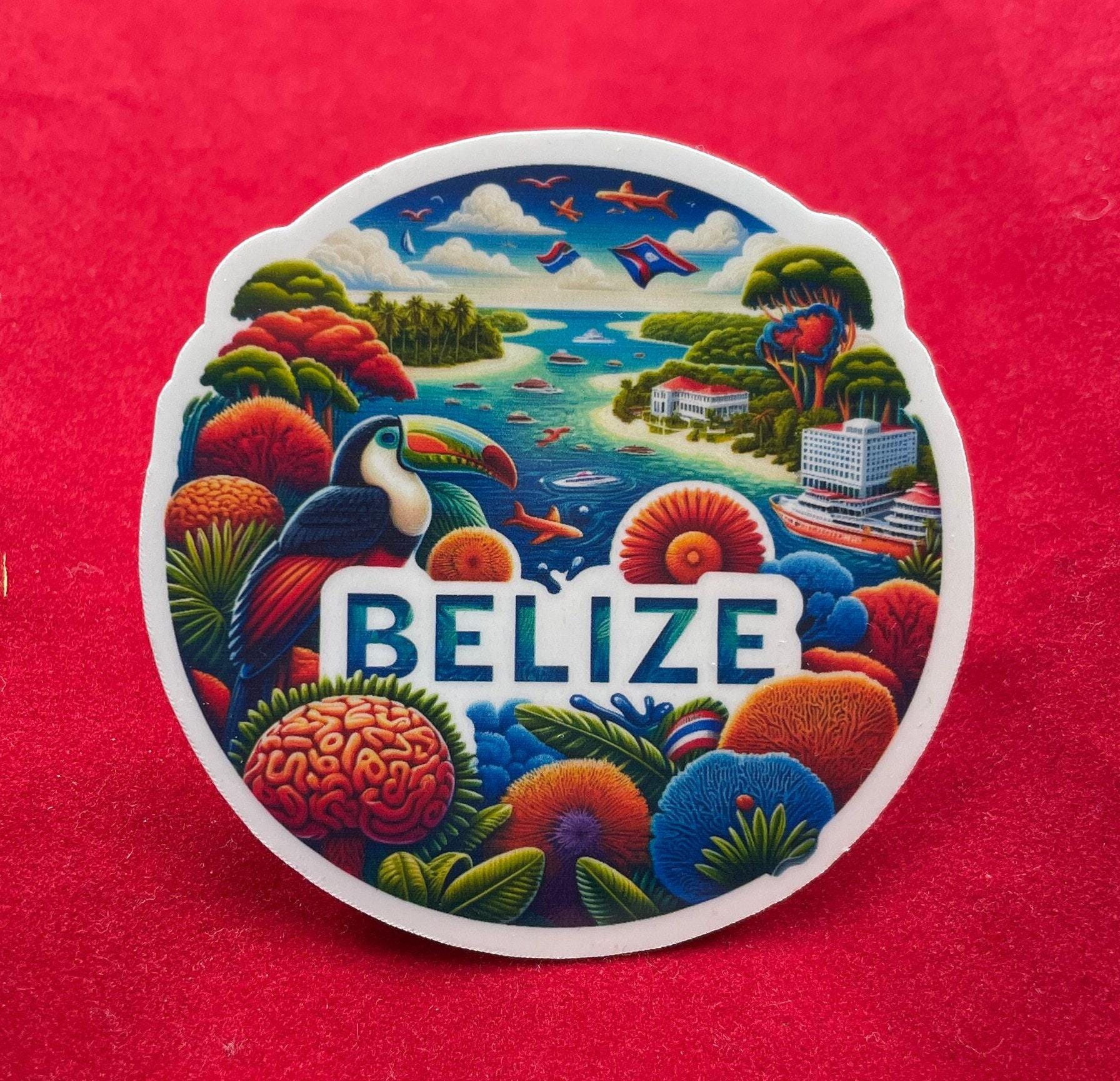 Belize Travel Sticker, Tropical Souvenir, Weatherproof Decal - Etsy