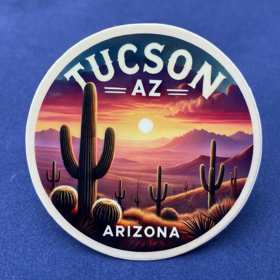 Tucson, Arizona, Stickers, Weatherproof Sticker, Travel Journal ...