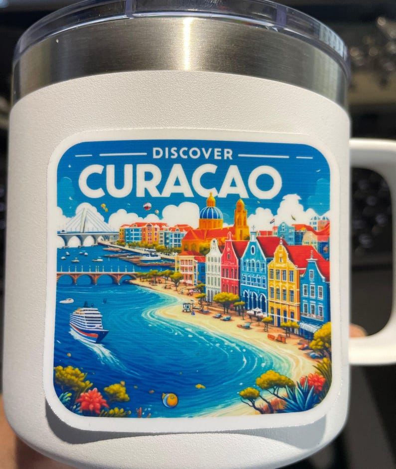 Curacao, Stickers, Weatherproof Sticker, Travel Journal, Suitcase ...