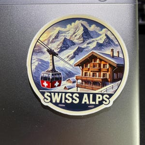 Swiss Alps, Stickers, Weatherproof Sticker, Travel Journal, Suitcase ...