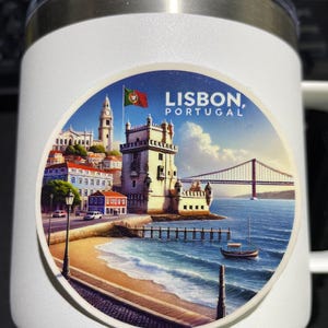Lisbon, Portugal, Stickers, Weatherproof Sticker, Travel Journal ...