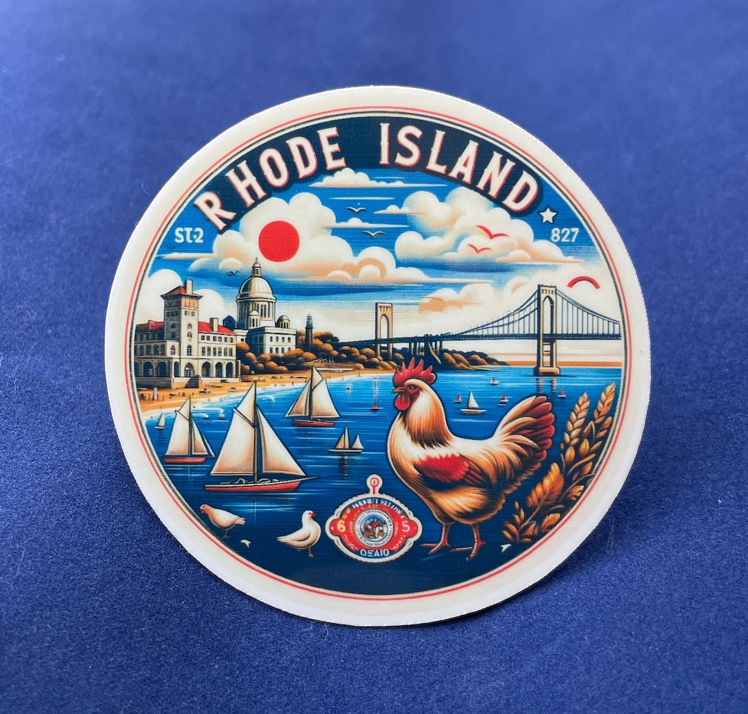 Rhode Island, Stickers, Weatherproof Sticker, Travel Journal, Suitcase ...