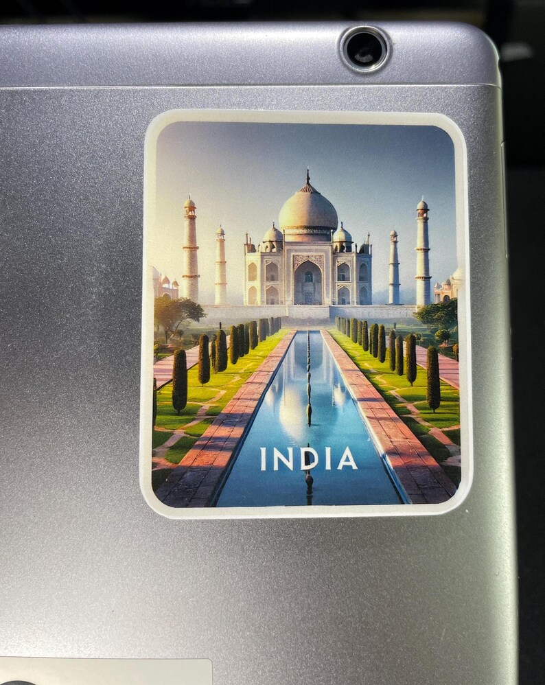 India Travel Sticker, Taj Mahal, Weatherproof Vinyl - Etsy