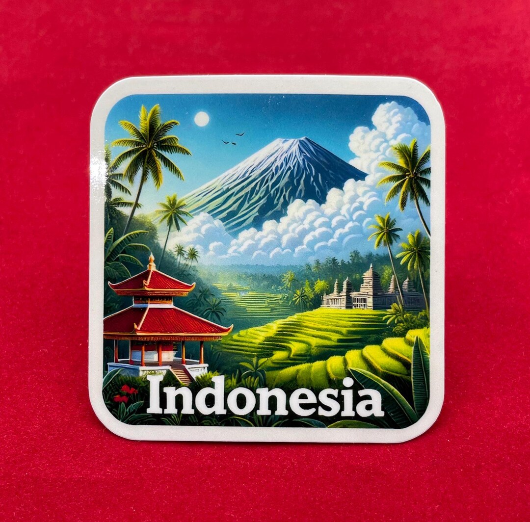 Indonesia, Stickers, Weatherproof Sticker, Travel Journal, Suitcase ...