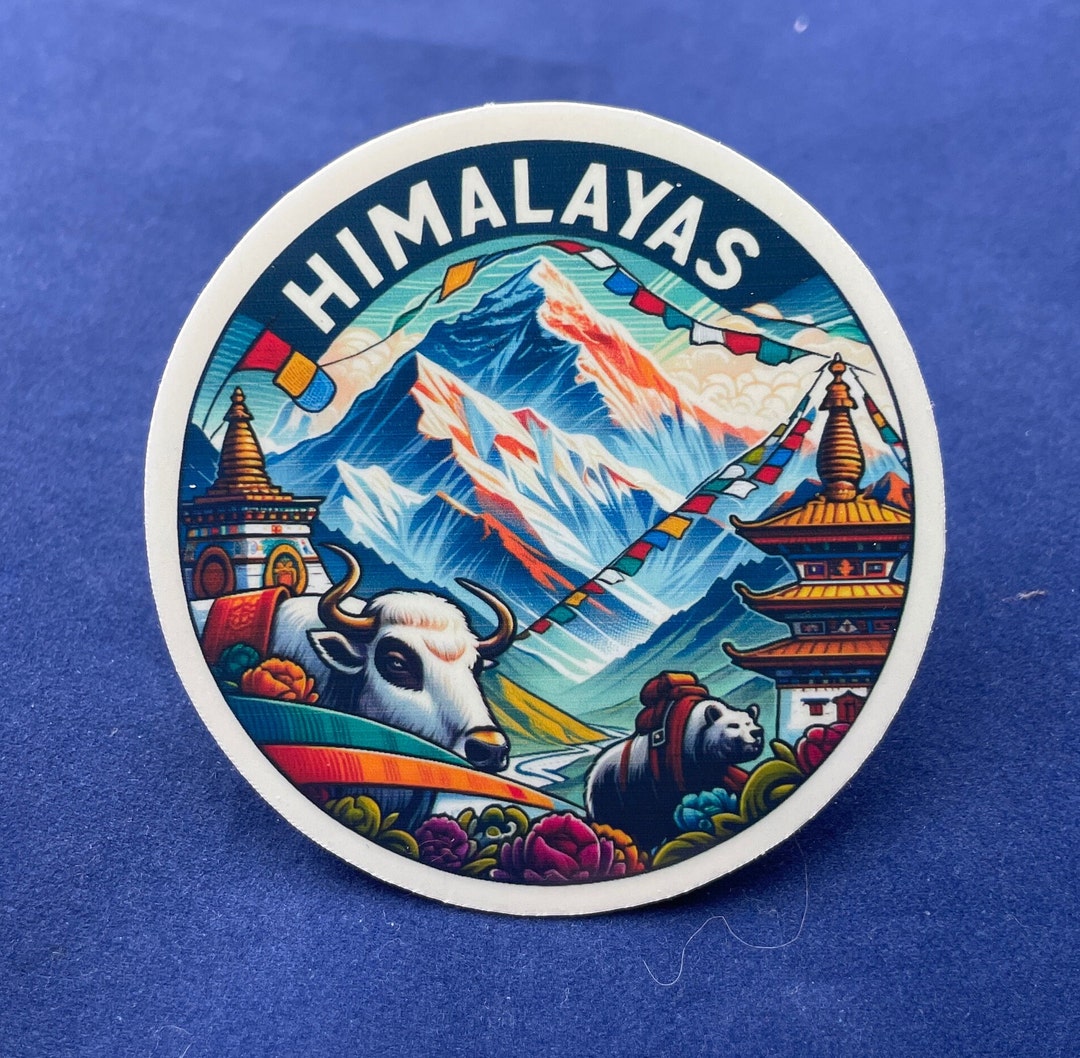 Himalayas, Stickers, Weatherproof Sticker, Travel Journal, Suitcase ...