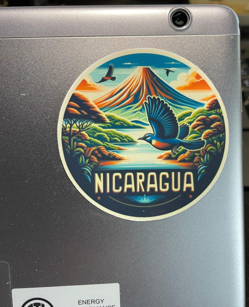 Nicaragua, Stickers, Weatherproof Sticker, Travel Journal, Suitcase ...