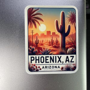 Phoenix, Arizona, Stickers, Weatherproof Sticker, Travel Journal ...