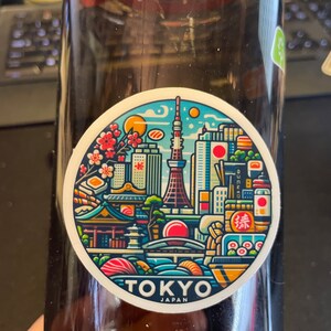 Tokyo, Stickers, Weatherproof Sticker, Travel Journal, Suitcase Sticker ...