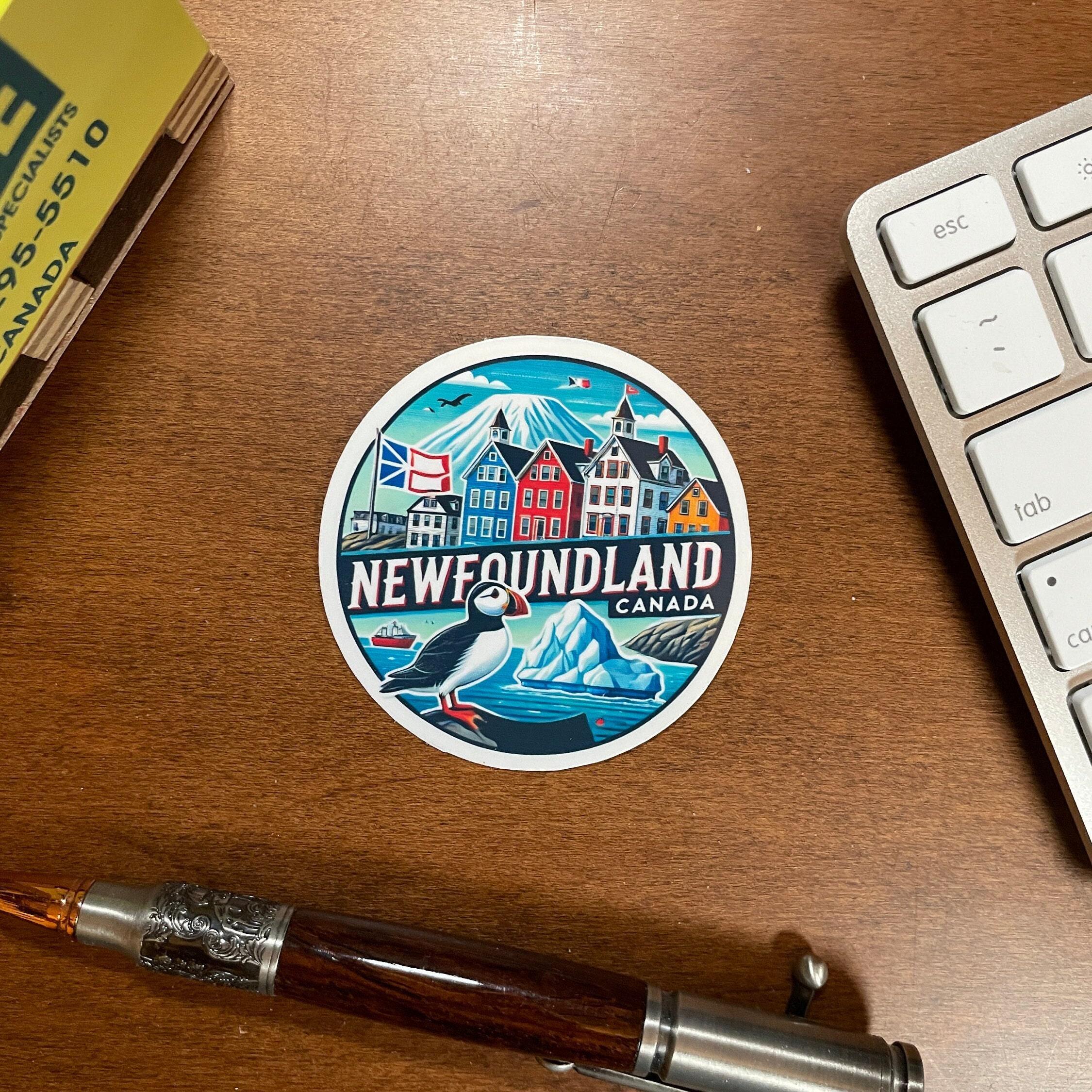 Newfoundland, Canada, Stickers, Weatherproof Sticker, Travel Journal ...