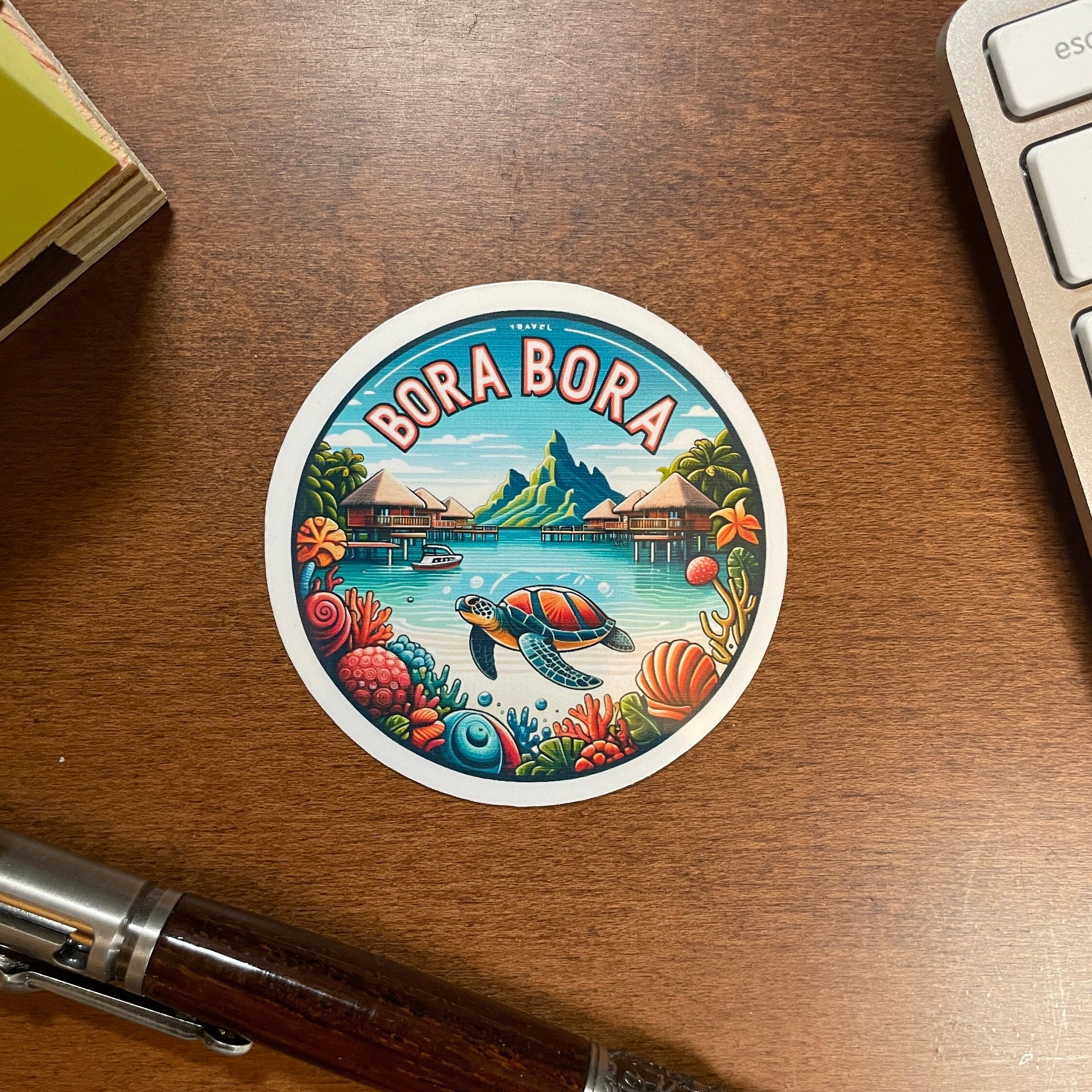 Bora Bora, Stickers, Weatherproof Sticker, Travel Journal, Suitcase ...