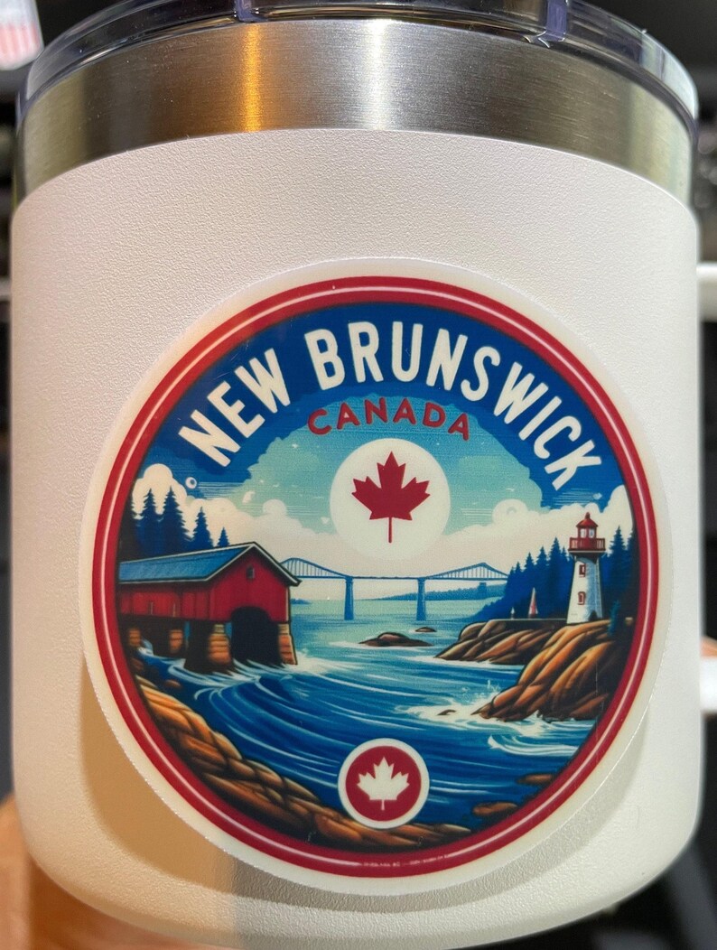 New Brunswick, Canada, Stickers, Weatherproof Sticker, Travel Journal ...
