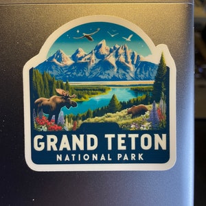 Grand Teton National Park, Stickers, Weatherproof Sticker, Travel ...