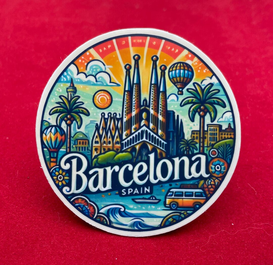 Barcelona | Barcelona Travel | Waterproof Sticker | Vintage Travel ...